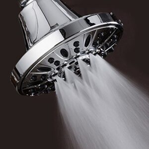 AquaDance Premium High Pressure 6-setting 4-Inch Shower Head for the Ultimate Shower Spa Experience! Officially Independently Tested to Meet Strict US Quality & Performance Standards!