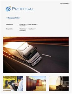 proposal pack transportation #5 - business proposals, plans, templates, samples and software v20.0