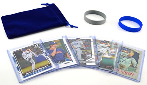 Clayton Kershaw (5) Assorted Baseball Cards Bundle - Los Angeles Dodgers Trading Cards