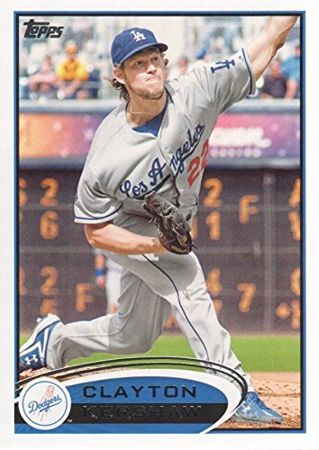 Clayton Kershaw (5) Assorted Baseball Cards Bundle - Los Angeles Dodgers Trading Cards