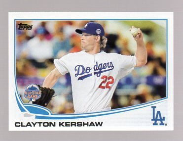 Clayton Kershaw (5) Assorted Baseball Cards Bundle - Los Angeles Dodgers Trading Cards