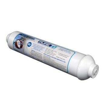 PURE T IL-10W-C-EZ REVERSE OSMOSIS IN-LINE CARBON FILTER 10 X 2 1/4" QUICK CONNECT ENDS