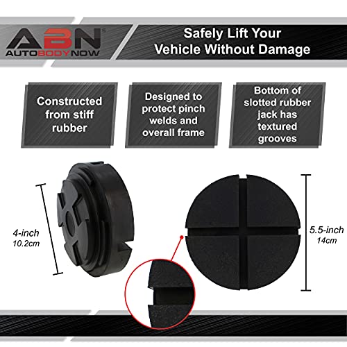 ABN 5-½in Large Jack Pad Universal Fit Cross Slotted Frame Rail Protector