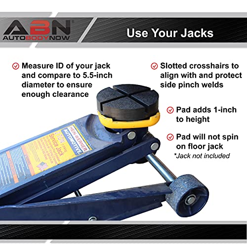 ABN 5-½in Large Jack Pad Universal Fit Cross Slotted Frame Rail Protector