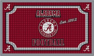 team sports america collegiate university of alabama embossed outdoor-safe mat - 30" w x 18" h durable non slip floormat for collegiate fans