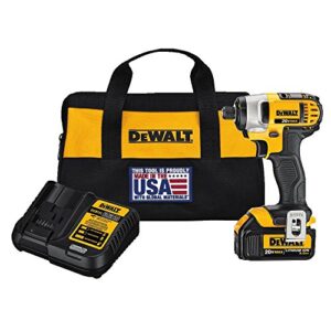 dewalt 20v max* impact driver kit with 1 battery, 1/4-inch (dcf885l1)