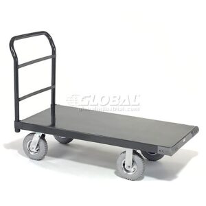 global industrial platform truck w/steel deck, 8" pneumatic casters, 48 x 30, 1200 lb. capacity