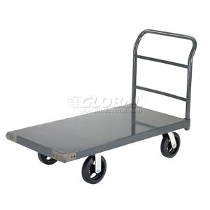 global industrial platform truck w/steel deck, 8" rubber casters, 60 x 30, 2400 lb. capacity