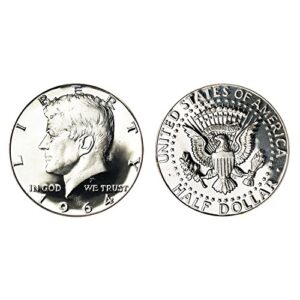 1964 jfk kennedy half dollar brilliant uncirculated bu $1 face - two coins