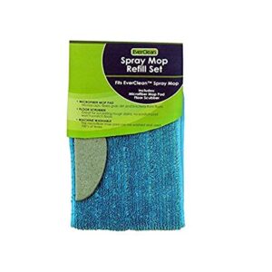 everclean microfiber spray mop refill, for microfiber spray mop 7180, aqua (7181)