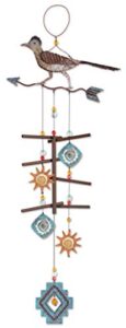 sunset vista designs roadrunner on arrow wind chime, 28"