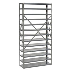 Global Industrial 13 Shelf Steel Shelving with (60) 4" H Plastic Shelf Bins, Blue, 36x12x72