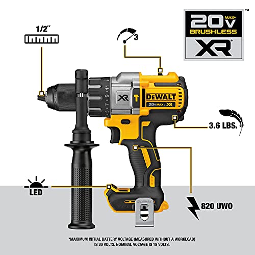 DEWALT FLEXVOLT 60V MAX* Cordless Drill Combo Kit, Hammer Drill & Impact Driver (DCK299D1T1)