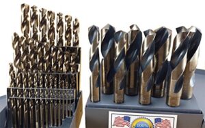 drill hog 37 pc cobalt drill bit set index m42 1/16" - 1"