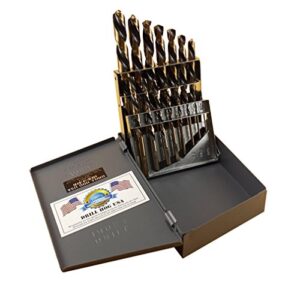 drill hog® 15 pc left handed drill bit set screw extractor ez-out hi-molybdenum m7