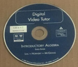 digital video tutor introductory algebra eighth edition cd 6 of 7 sections 7.1 - 7.8