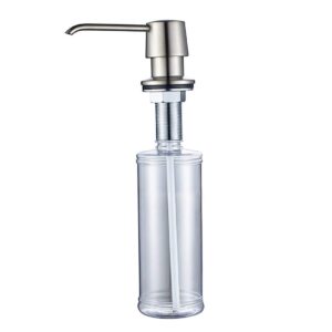 fapully commercial bathroom brushed nickel deck mount kitchen under sink liquid dish soap and lotion dispenser,countertop in counter kitchen soap dispenser