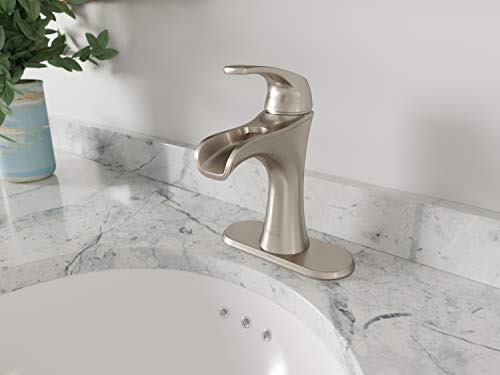 Pfister Jaida Bathroom Sink Faucet, Single Control, 1-Handle, Single Hole, Brushed Nickel Finish, LF042JDKK