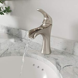 Pfister Jaida Bathroom Sink Faucet, Single Control, 1-Handle, Single Hole, Brushed Nickel Finish, LF042JDKK