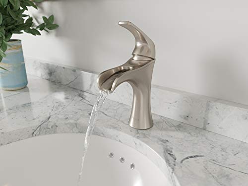 Pfister Jaida Bathroom Sink Faucet, Single Control, 1-Handle, Single Hole, Brushed Nickel Finish, LF042JDKK