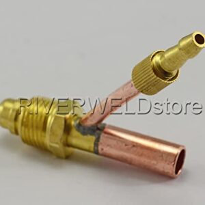 RIVERWELD Cables and Gas (Water) Separate Cable Connector Fitting for TIG Welding Torch (5/8"-18 Male WP26)