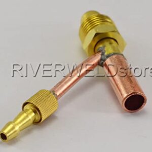 RIVERWELD Cables and Gas (Water) Separate Cable Connector Fitting for TIG Welding Torch (5/8"-18 Male WP26)