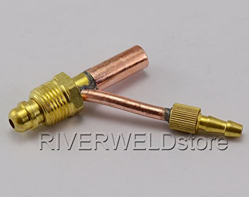 RIVERWELD Cables and Gas (Water) Separate Cable Connector Fitting for TIG Welding Torch (5/8"-18 Male WP26)