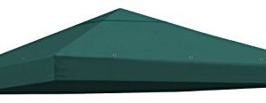 BenefitUSA Replacement 10'X10'Gazebo Canopy top Patio Pavilion Cover Sunshade plyester Single Tier-Green