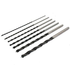 7 pieces - 12" extra long brad point drill bits 1/8 3/16 1/4 5/16 3/8 1/2 7/16 ½ - 3/8 shank fit dewalt makita ryobi milwaukee power drill etc