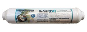 pure t il-10w-c-ez38 reverse osmosis in-line carbon filter 10 x 2 3/8 quick connect ends