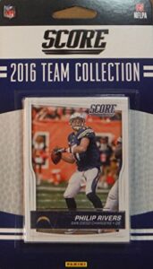 san diego chargers 2016 score exclusive factory sealed team set with philip rivers, antonio gates, rookie cards of hunter henry and joey bosa plus