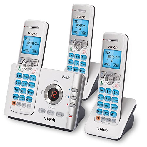 Vtech Cordless Phone with 3 Handset and Answering System, Caller ID, Call Waiting and Connect to Cell