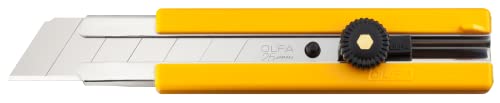 OLFA 25mm Extra Heavy-Duty Utility Knife (EH-1) - Multi-Purpose Custom Cutting Depth Precision Knife w/Ultra-Slim Plastic Handle & Snap-Off Blade, Replacement Blades: Any OLFA 25mm Blade