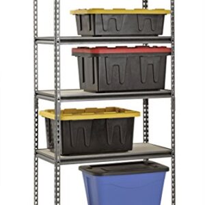 Muscle Rack UR361872PB5PAZ-SV Silver Vein Steel Storage Rack, 5 Adjustable Shelves, 4000 lb. Capacity, 72" Height x 36" Width x 18" Depth