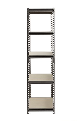 Muscle Rack UR361872PB5PAZ-SV Silver Vein Steel Storage Rack, 5 Adjustable Shelves, 4000 lb. Capacity, 72" Height x 36" Width x 18" Depth