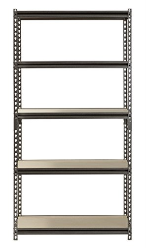 Muscle Rack UR361872PB5PAZ-SV Silver Vein Steel Storage Rack, 5 Adjustable Shelves, 4000 lb. Capacity, 72" Height x 36" Width x 18" Depth