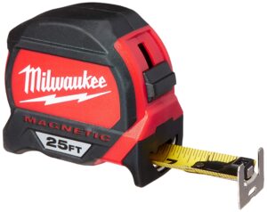 milwaukee tool 48-22-7125 magnetic tape measure 25 ft x 1.83 inch