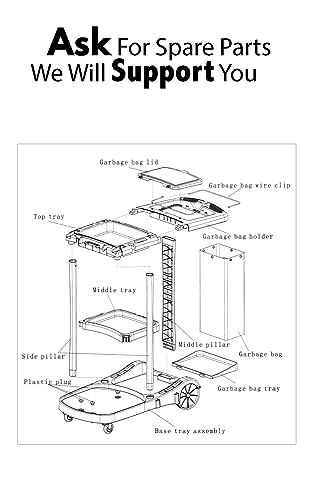 Farag Janitorial Commercial Housekeeping cart Janitorial cart with Cover and Vinyl Bag, L 52" x W 22" x H 40"