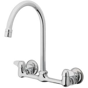 Homewerks 3190-40-CH-BC-Z Two Handle High-Arc Wallmount Kitchen Faucet