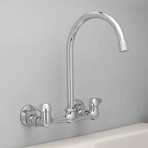 Homewerks 3190-40-CH-BC-Z Two Handle High-Arc Wallmount Kitchen Faucet