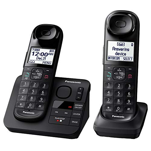 Panasonic KX-TGL432B Dect_6.0 2-Handset Landline Telephone, Black