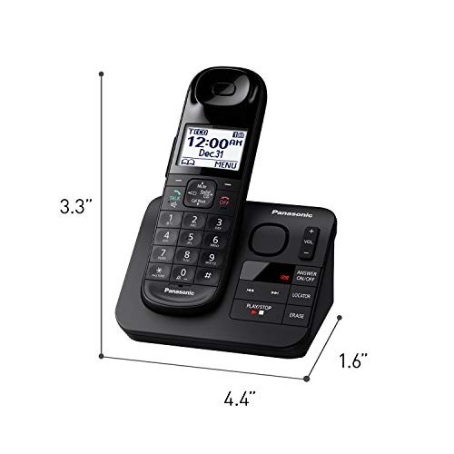 Panasonic KX-TGL432B Dect_6.0 2-Handset Landline Telephone, Black