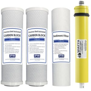 Watts Replacement Water Filters for WP-4V Reverse Osmosis System w/ 50 GPD Membrane 560018