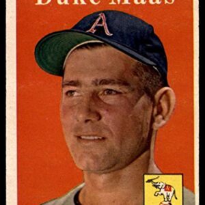 Baseball MLB 1958 Topps #228 Duke Maas EX Excellent Athletics