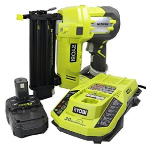 ryobi 3 piece 18v one+ airstrike brad nailer kit (includes: 1 x p320 brad nailer, 1 x p102 2ah 18v battery, 1 x p117 intelliport dual chemistry battery charger)