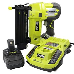 Ryobi 3 Piece 18V One+ Airstrike Brad Nailer Kit (Includes: 1 x P320 Brad Nailer, 1 x P102 2AH 18V Battery, 1 x P117 IntelliPort Dual Chemistry Battery Charger)