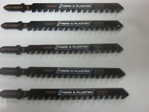 hm/ct 5pc t-shank special fibre & plaster 6-tpi 4" carbide jigsaw blades t141hm