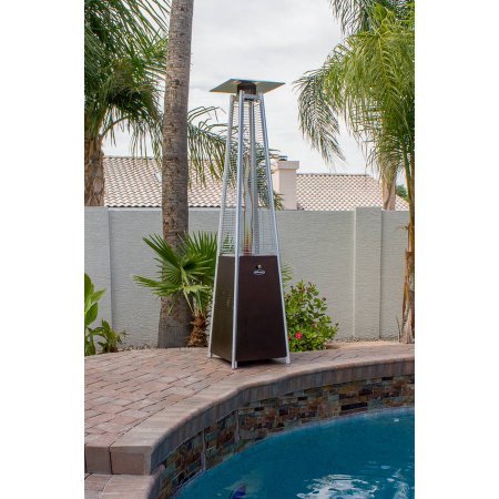 Hiland Bronze Glass Tube Patio Heater, HLDS01-GTHG