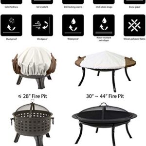 Amazon Basics Outdoor Round Patio Fire Pit Cover, Small, 44 inch