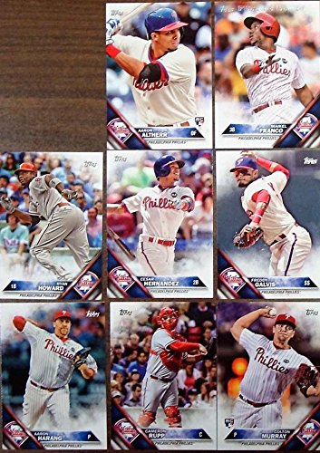 Philadelphia Phillies 2016 Topps Baseball Regular Issue Complete Mint 20 Card Team Set with Ryan Howard, 6 Different Rookie Cards and Others